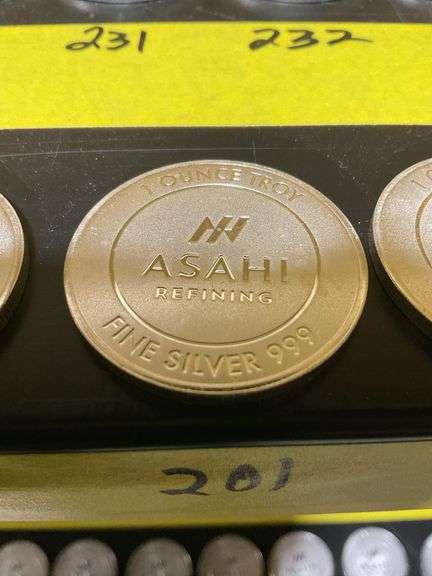 ASAHI Silver Round, 1 Oz Silver - DOOLEY AUCTION, LLC