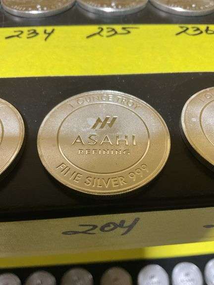 ASAHI Silver Round, 1 Oz Silver - DOOLEY AUCTION, LLC