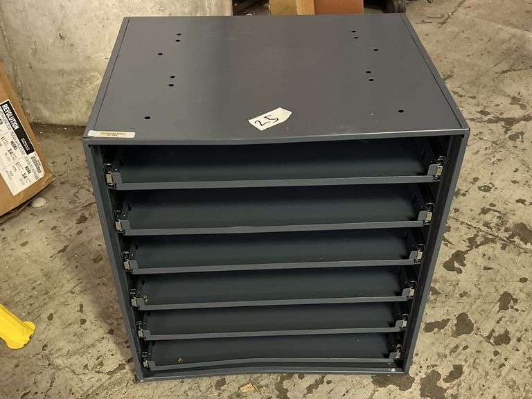 Durham Mfg. 23" x 22" x 17" 6 Drawer Slide Rack Gray Cabinet - 33732298 ...