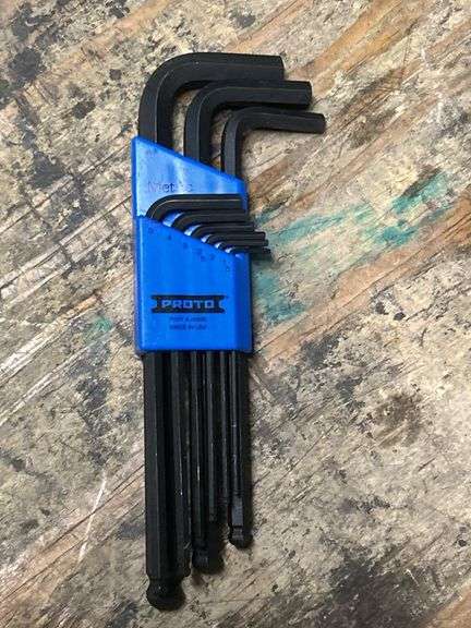 (2) Proto 9-Pieces Metric/Long 2 Tips Black Oxide Hex Key Set - J4996 ...