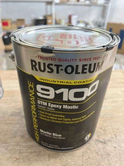 (2) Rust-Oleum 9100 Marlin Blue 1 Gallon Epoxy Mastic - 9122402 - MSRP ...