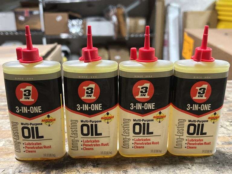 (4) 3-In-1 Amber 3 oz Multi Purpose Machine Oil - 4UJ34 - MSRP $20.76 ...