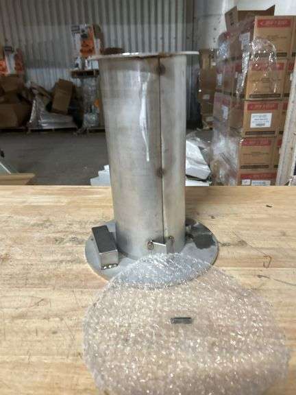 (2) Calpipe Security Bollards Silver Bollard Embedment Sleeve -18G068 ...