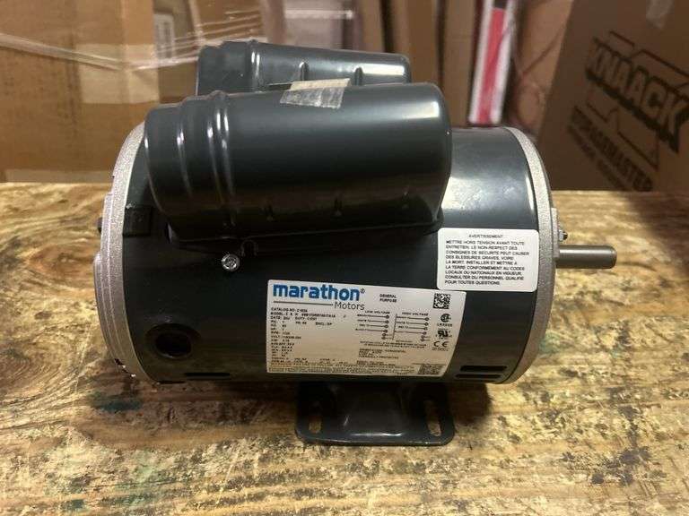 Marathon 1PH 1 HP 60Hz 56 Frame 1725 RPM General Purpose Motor - C182A ...
