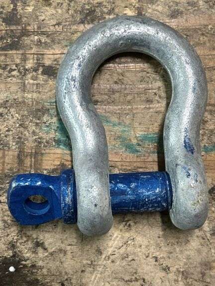 (3) Campbell 7/8" Gray Chain Anchor Shackle w/ Blue Pin - 14493A ...