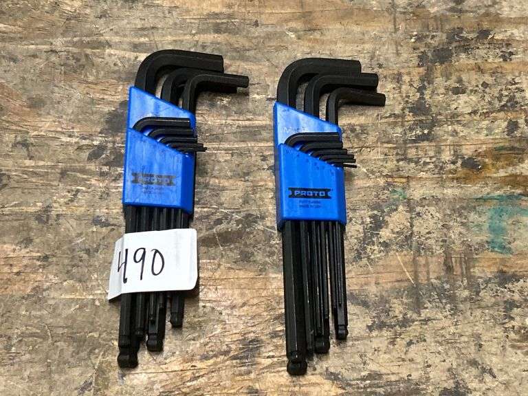 (2) Proto 9-Pieces Metric/Long 2 Tips Black Oxide Hex Key Set - J4996 ...