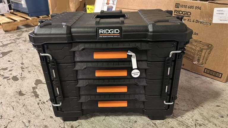 Ridgid 2.0 Pro Gear 22 in XL 4-Drawers Modular Tool Box Storage ...
