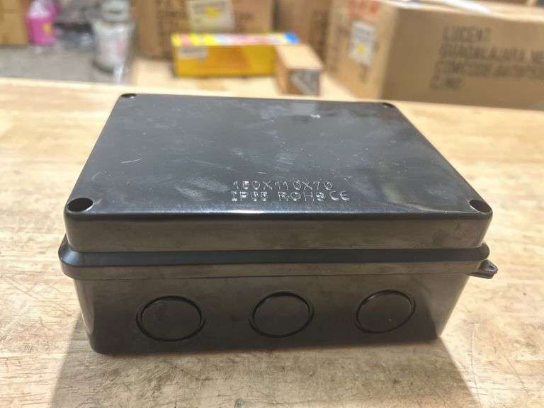 (2) 150mm x 110mm x 70mm Black Plastic Junction Box - Redbird Tools LLC