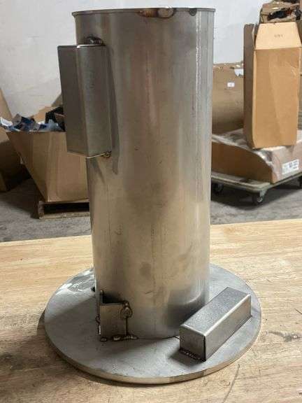 Calpipe Security Bollards 12" x 9-1/4" Silver SS Bollard Embedment ...