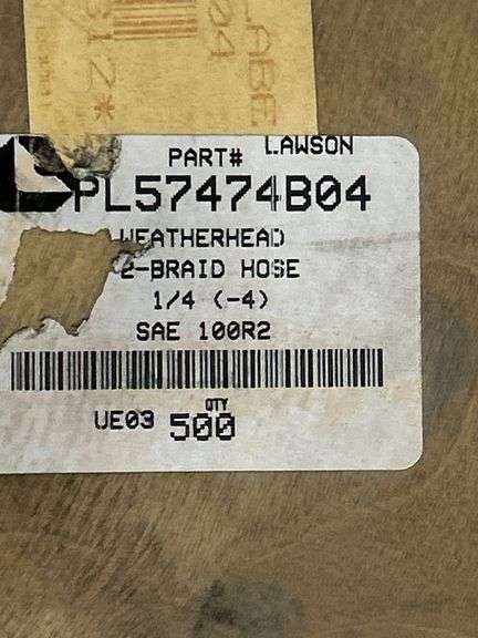 Eaton Weatherhead 1/4" ID x 50' L x 1-13/16" OD 5000 PSI Hydraulic Hose ...