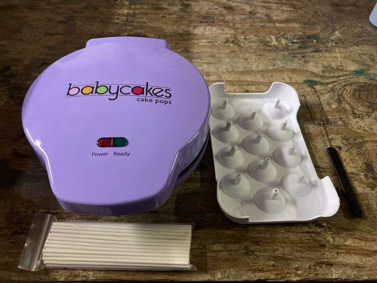 (4) Babycakes Purple Plastic Nonstick Coated Cake Pop Maker - CP-12 ...