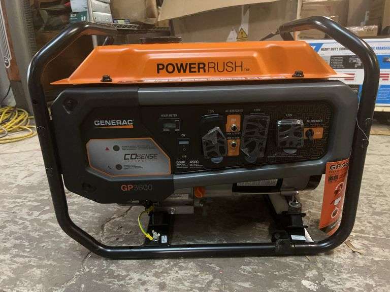 Generac Power Rush 3600W 120V Portable Generator With COSENSE ...