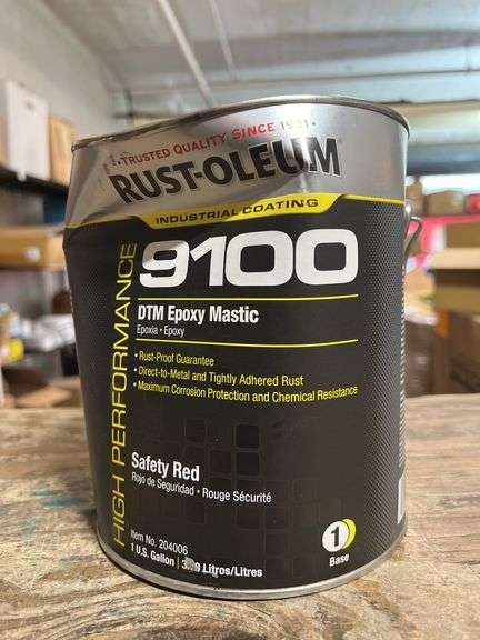 Rust Oleum 1 gal Safety Red DTM Epoxy Mastic Paint - 204006 - MSRP $230 ...