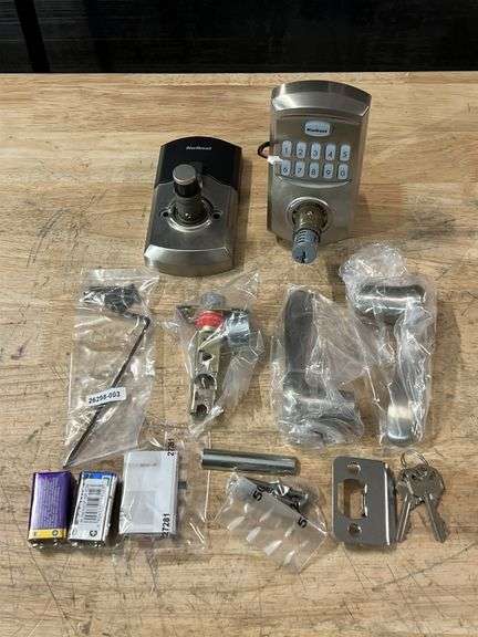 Kwikset 917 SmartCode Keyless Satin Nickel Keypad Electronic Lever ...