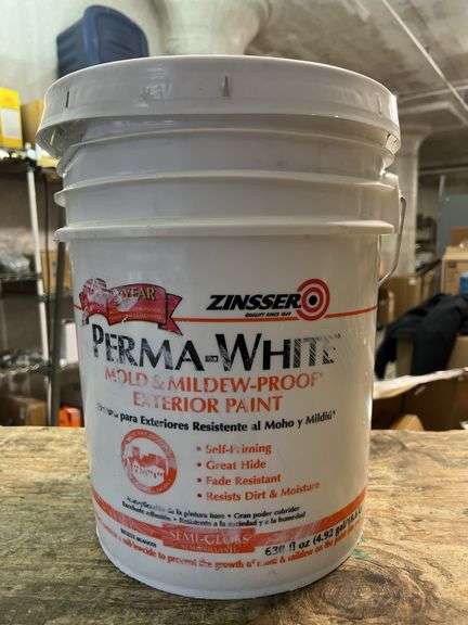 Zinsser 4.92 Gal Mold & Mildew Resistant Paint Exterior & Interior ...