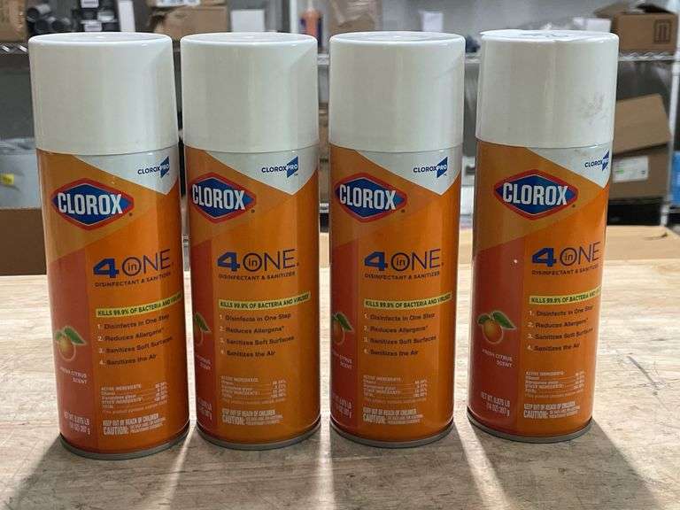 (4) CloroxPro Cloroz 14oz 4-in-One Fresh Citrus Disinfectant ...