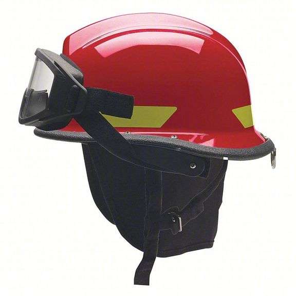 Bullard 6-1/2 to 8 Size Red Ultem(R) Quick Release 3-Point Fire Helmet ...