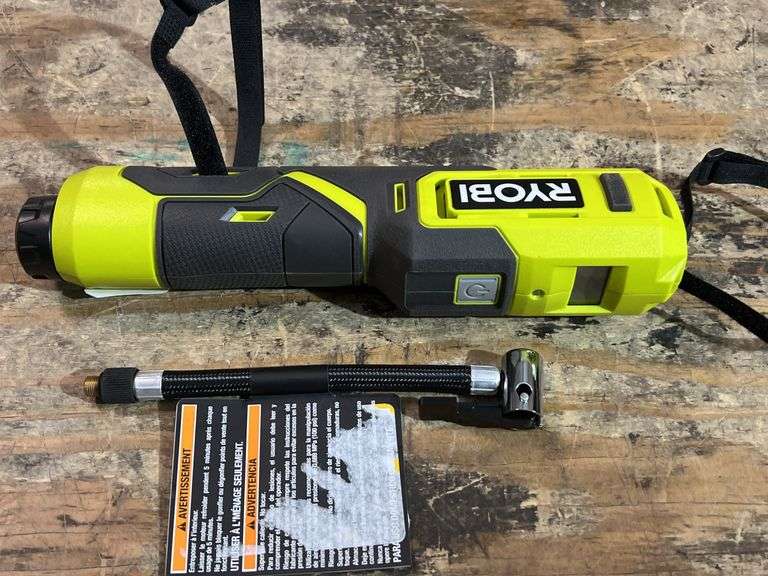 Ryobi USB Lithium Cordless High Pressure Portable Inflator Kit ...