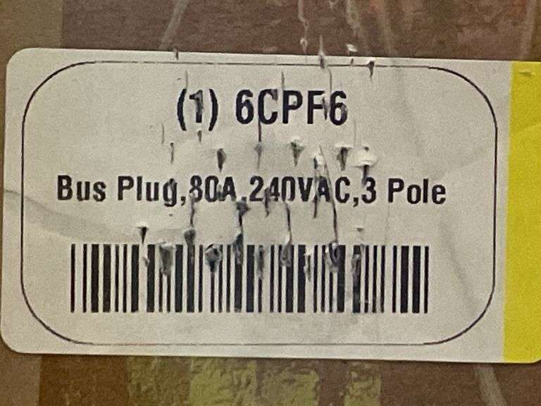 GE 80A 240V 3 Phase Spectra Series Busway 4 Wire w/Ground Bus Plug ...