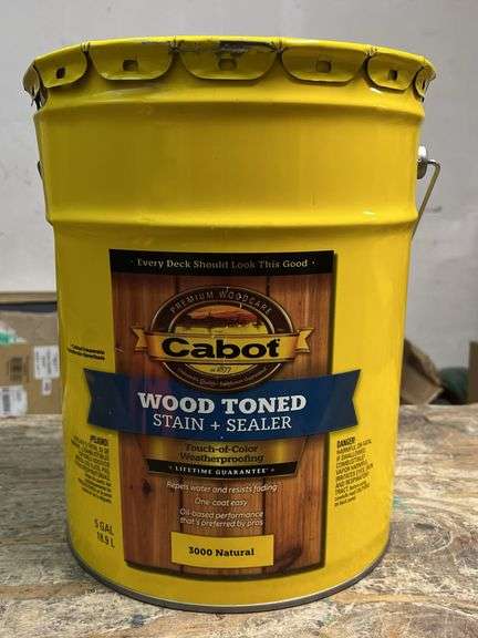 Cabot 5 gal Flat Natural Wood Stain and Sealer - 140.0003000.008 - MSRP ...