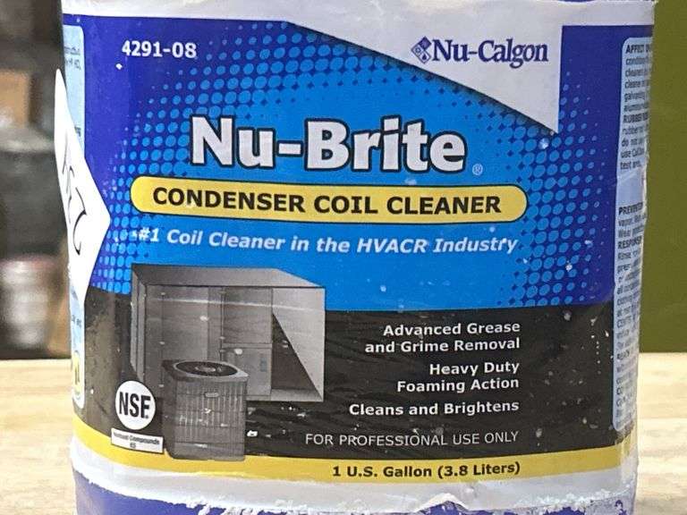 Nu-Calgon 1 Gal Nu-Brite Biodegradable Blue Alkaline Coil Cleaner ...