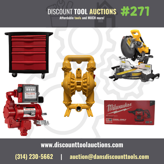 Dan's Discount Tools Auction #271 - Redbird Tools LLC