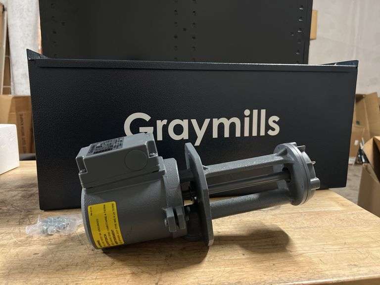 Graymills 1/8HP 115/230V 1PH 500 SUS Max Visc 10 GPM Machine Tool Pump ...