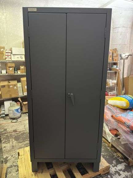 Durham Mfg 36"W x 20"D x 78"H Handle & Padlock Hasp Storage Cabinet ...