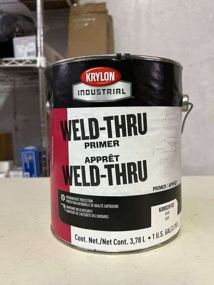 (2) Krylon 1 gal Gray Exterior/Interior Weld Thru Primer - 38ER15 - MSRP 2 @ $87.01 each ...