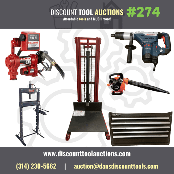 Dan's Discount Tools Auction #274 - Redbird Tools LLC