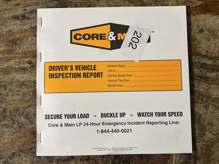 (19) Core & Main Driver's Vehicle Inspection Report - Redbird Tools LLC