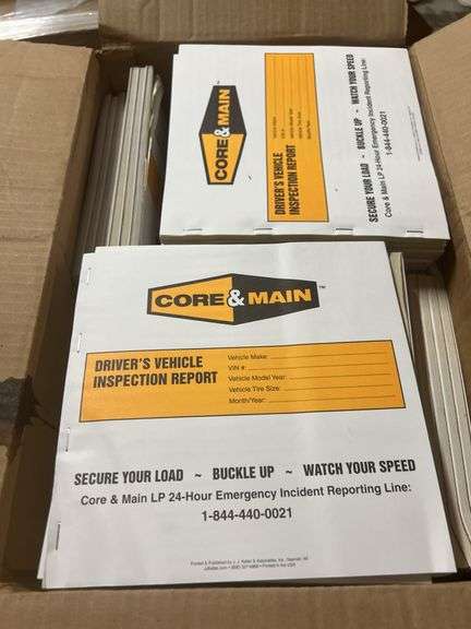 (100) JJ Keller Core and Main Custom Driver's Vehicle Inspection Report ...