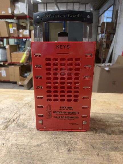 Master Lock 14 Padlock Capacity Red Group Lockout Box, Wall-Mounted ...
