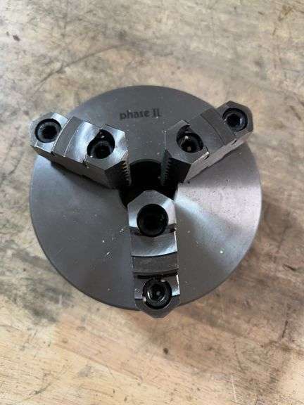 Phase II 6-inch 3-Jaw Self-Centering Lathe Chuck for Rotary Tables ...