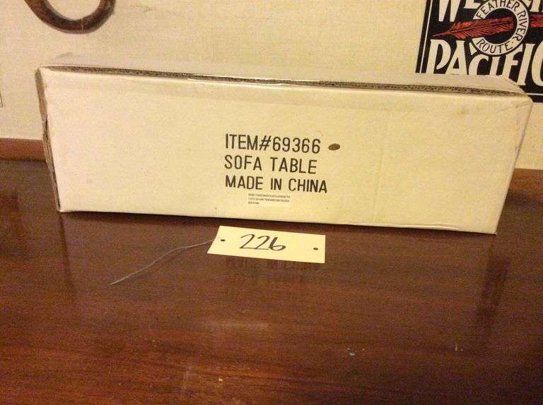 Unopened Box labeled “Sofa Table” - Duck Soup Auctions