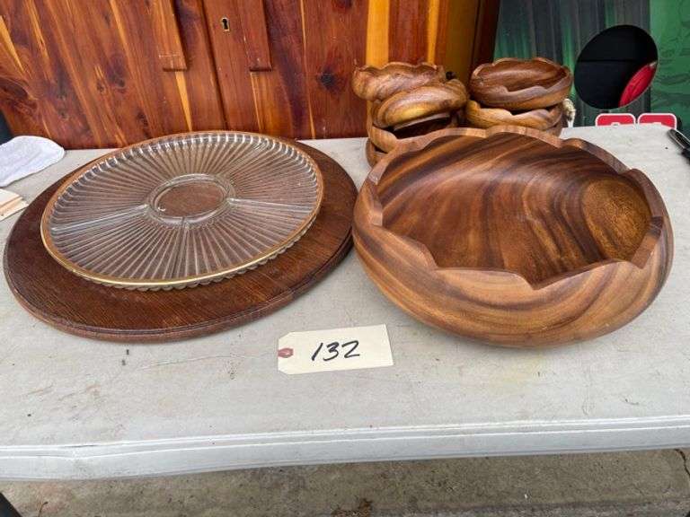 Carabao Philippine monkey pod bowls • Wood • Garage - Duck Soup Auctions