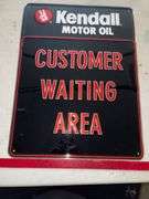 Large Customer waiting area sign • Metal • Garage - Duck Soup Auctions