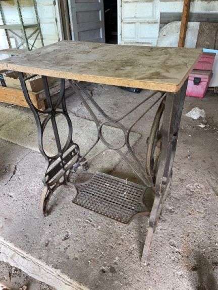 Excelsior Sewing machine base • porch 2 • ( Click for More Photos ...