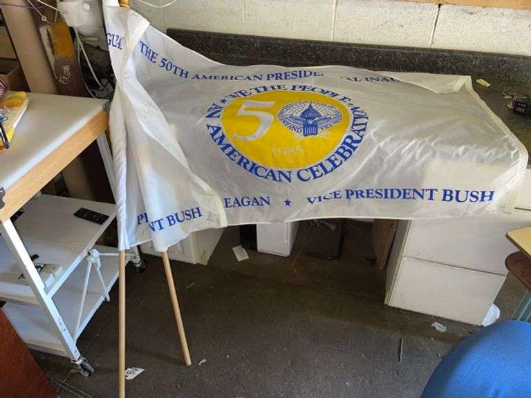 Reagen Inauguration flags • (2) • Warehouse - Duck Soup Auctions