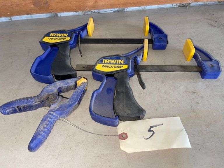 Irwin quick grip clamps • Garage - Duck Soup Auctions