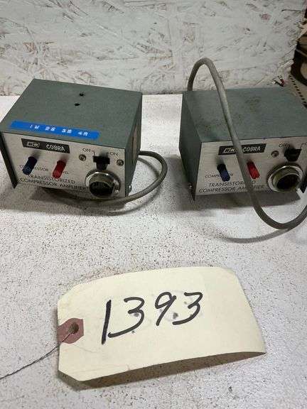 (2) Cobra Transistorized Compressor Amplifiers - Duck Soup Auctions