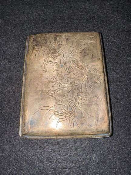 Vintage cigarette case marked sterling 950 • 127 grams • Dining room ...