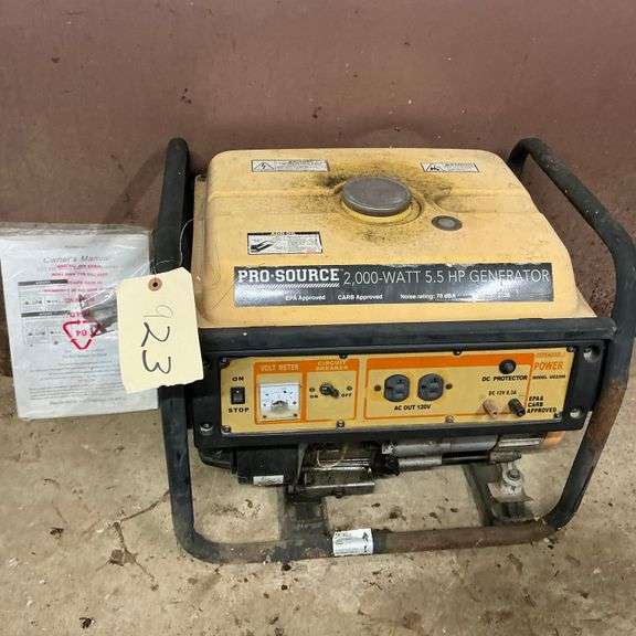 Pro Source 2000 Watt 5.5 HP Generator. Owner said they put new carb on ...