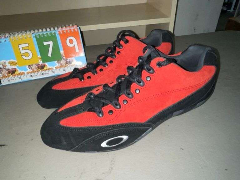 Rare Oakley Men’s Drag Race/Kart Racing Red & Black Suede Driving Shoe ...