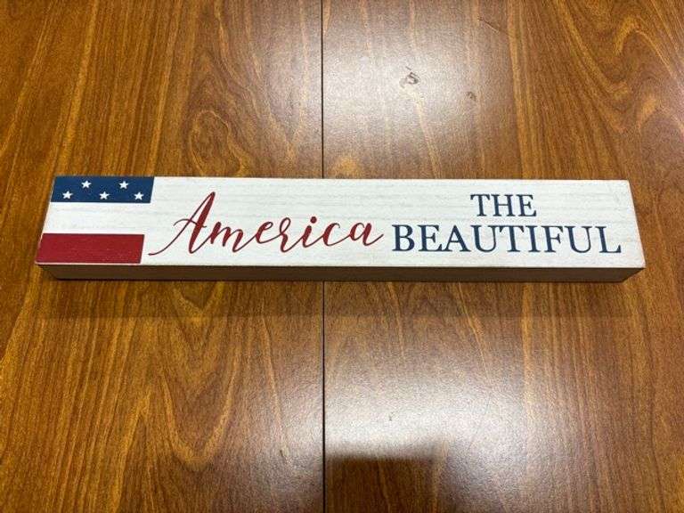 America, the beautiful sign • 3x16 • Main - Duck Soup Auctions