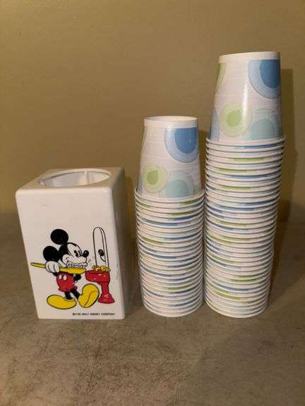 Walt Disney Mickey Mouse Dixie cup holder and cups • Kitchen - Duck ...
