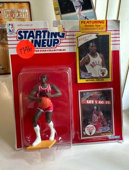 Starting Line-up Michael Jordan Figure with Rookie Year Card - Duck ...
