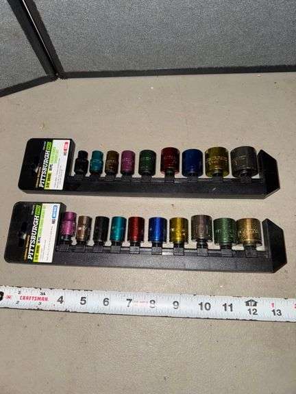 Pittsburgh 3/8 drive standard and metric color coded sockets • Kitchen ...