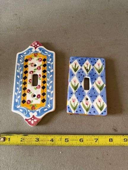 Ceramic light switch covers • Master bedroom - Duck Soup Auctions