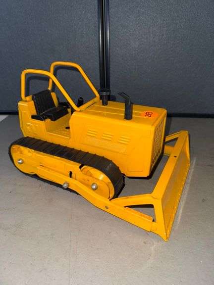 Vintage Nylynt Jumbo Dozer Bulldozer Yellow Roll Cage Pressed Steel USA ...